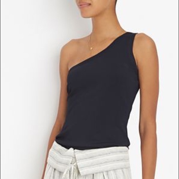 INTERMIX | Tops | Intermix Blue Jett Single Shoulder Tank | Poshmark
